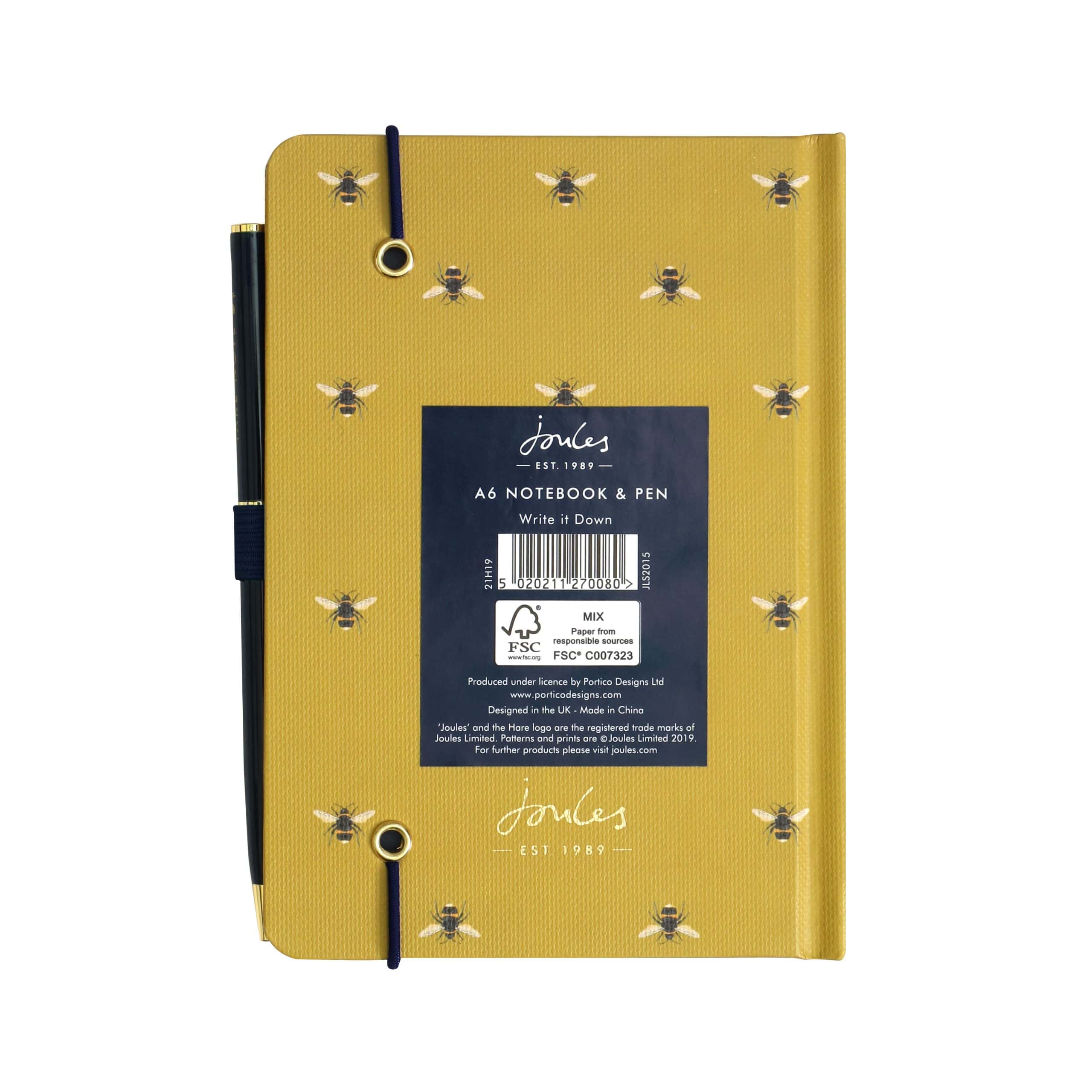 Bees A6 notebook with pen – The Wraperie