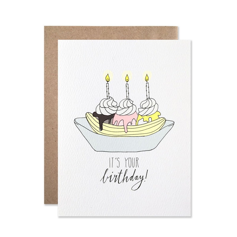 Birthday Banana Split Card – The Wraperie