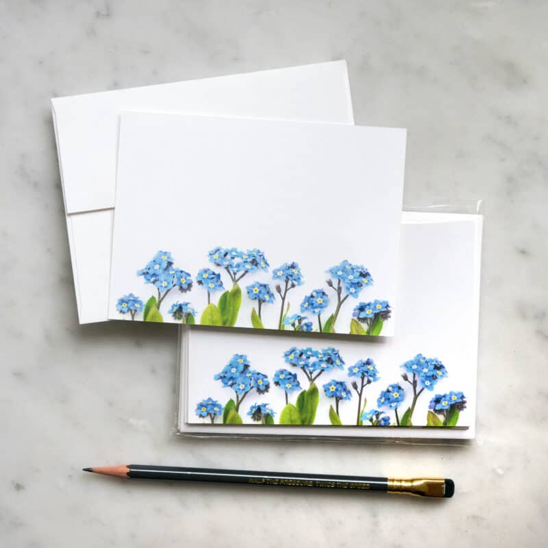 Forget me nots flat card set – The Wraperie