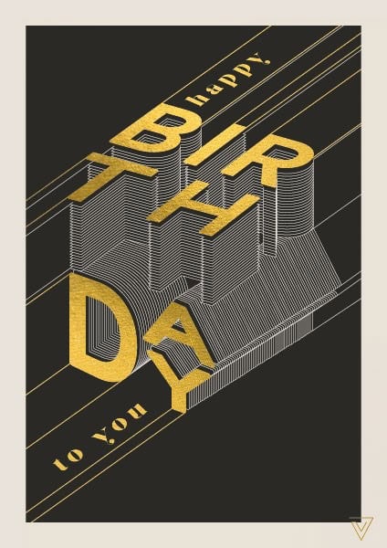 Happy birthday cube card – The Wraperie