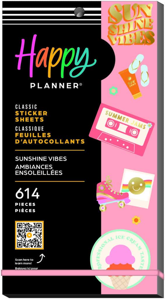 Sunshine vibes classic 30 sheet stickers – The Wraperie