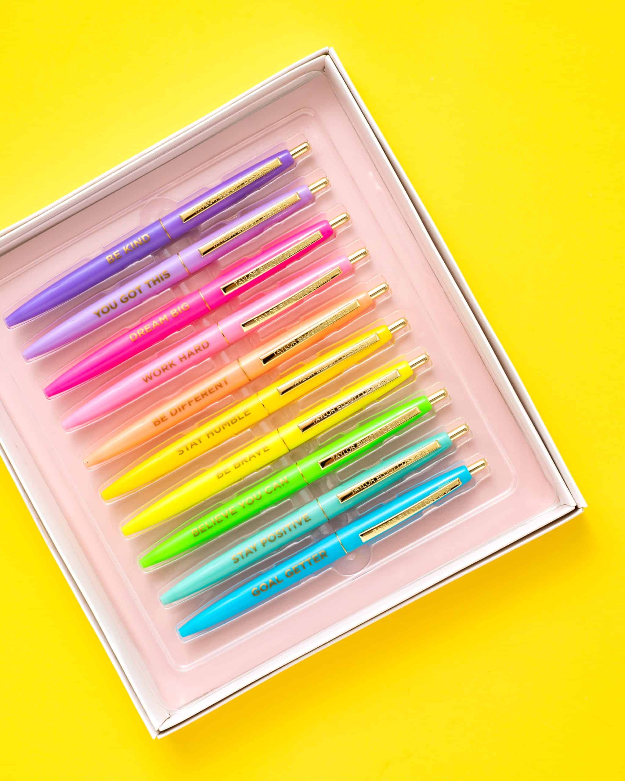 Motivational set of 10 pens white box – The Wraperie