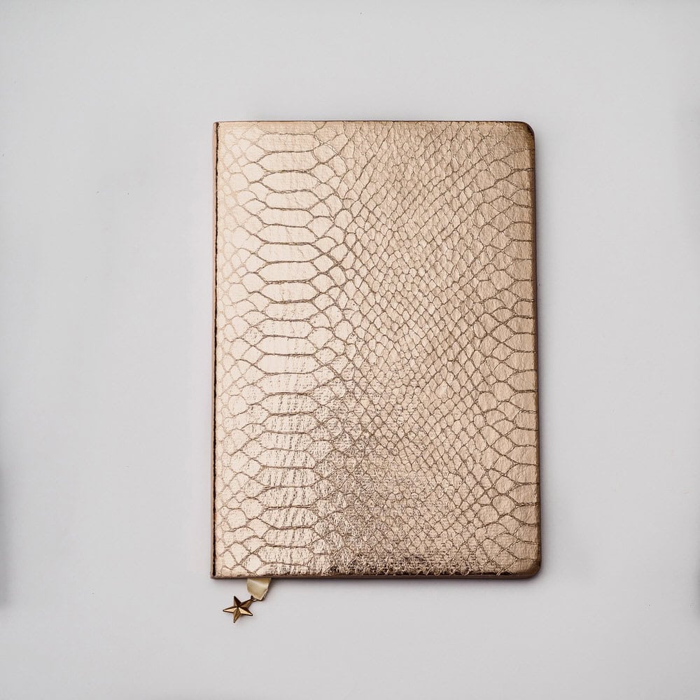 A5 croc gold notebook – The Wraperie