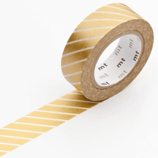 Mt stripe gold washi tape – The Wraperie